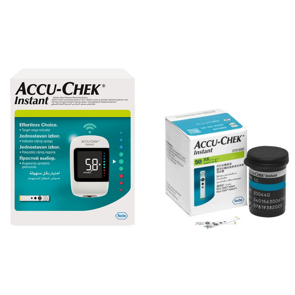 Глюкометр "Accu-Chek Instant" (Акку-Чек Инстант) +50 тест-полосок ...