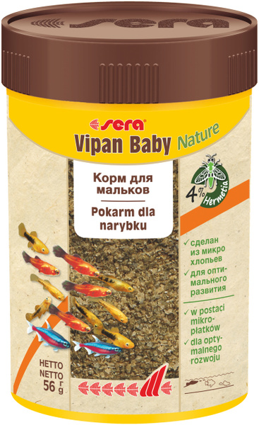 Корм сухой Sera Vipan baby для мальков в хлопьях, 56 гр - купить с ...