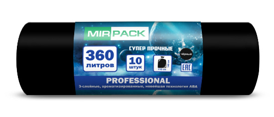 Пакеты большие для строительного мусора MirPack 360 л, пакеты прочные для мусора - купить с ...