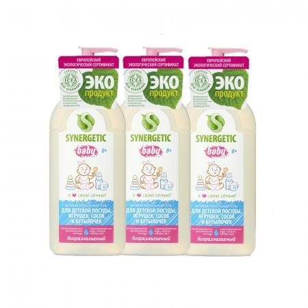 Средство для мытья детской посуды, сосок, бутылок и игрушек Synergetic, 500 мл - 3 Шт. - купить ...
