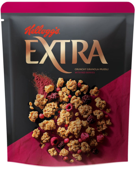 Гранола-мюсли KELLOGG'S Extra Хрустящая с красными ягодами, 300г, 5 ...
