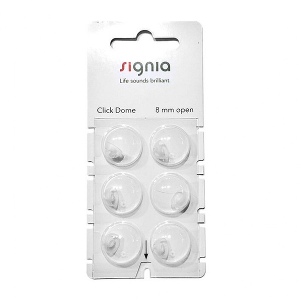 Вкладыши для слухового аппарата Signia CLICK DOME 8MM OPEN открытые ...