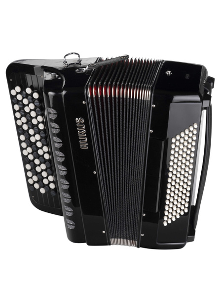 Аккордеон кнопочный 70/96/7/2, черный, с футляром, Aurus JH5096-BLACK ...