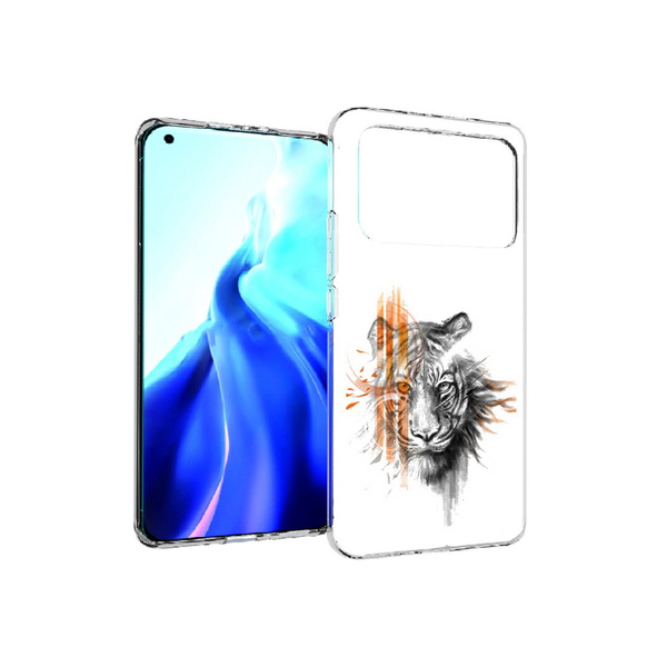 Чехол задняя-панель-накладка-бампер MyPads огненный тигр для Xiaomi Mi ...