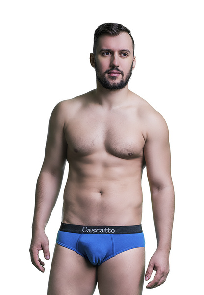 Трусы Мужской Cascatto слипы Хлопок ярко-синий, размер 52, 54 Средняя Китай Повседневный ...