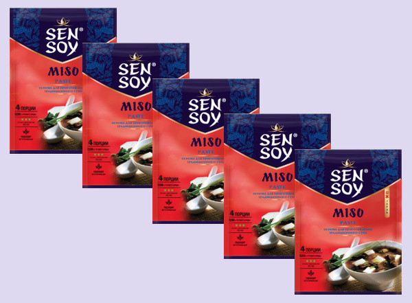 Sen Soy Premium MIso основа для приготовления традиционного супа набор из 5 шт 400 г. купить на ...
