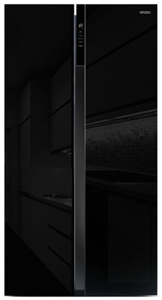 Встраиваемый холодильник Ginzzu NFI-5212 черное стекло, черный - купить ...