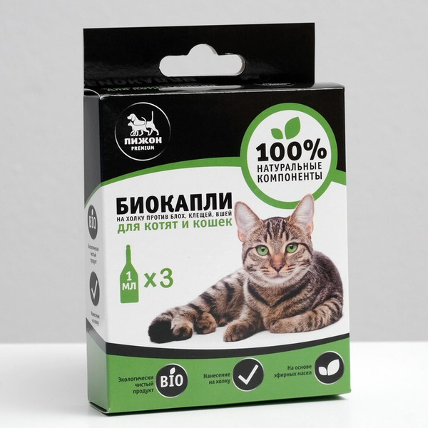 Характеристики Био капли для животных от блох и клещей ПИЖОН Premium ...