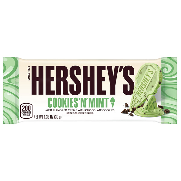 шоколад Hershey S Cookies N Mint со вкусом мятного мороженого и
