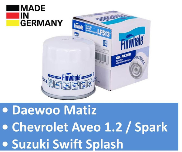 Масляный фильтр Finwhale LF513 Daewoo Matiz / Chevrolet Aveo Spark / Suzuki Splash Swift / Деу ...
