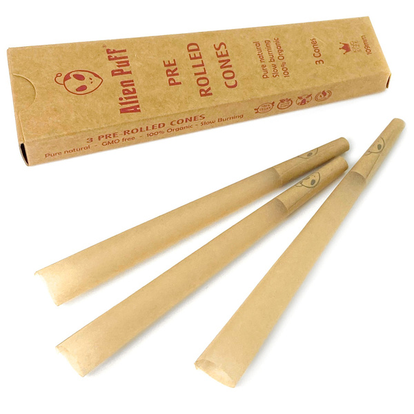 Готовые конусы 3шт. Alien Puff Unbleached Pre-Rolled Cones King Size ...