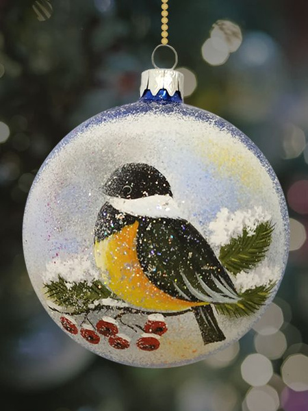 Елочный шар Dekart / Декарт "Новый год 2025 украшения шар большой стекло подарок новогодний ...