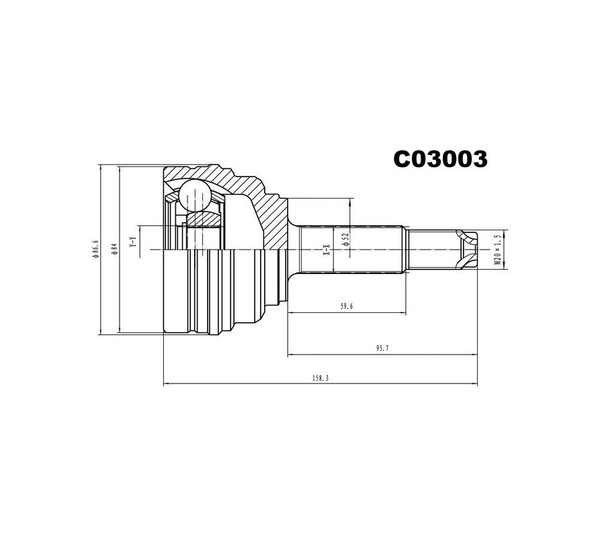 ШРУС наружный Sangsin C03003 - Sangsin Brake арт. C03003 - купить по ...