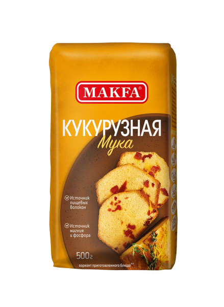 Мука Makfa кукурузная, 500г, 4 шт. - купить с доставкой по выгодным ...