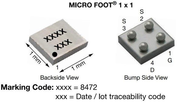 Запчасть для мобильного устройства AiTech Микросхема SI8472DB N-Channel ...