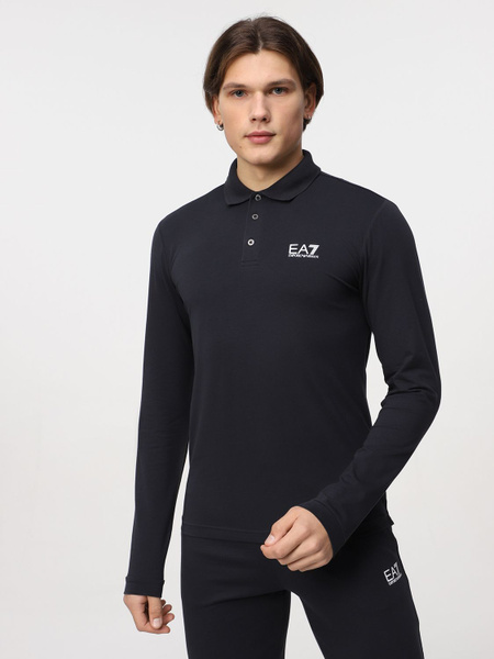 Поло EA7, размер 54, 56, цвет темно-синий, 95% хлопок 5% эластан - купить по выгодной цене в ...