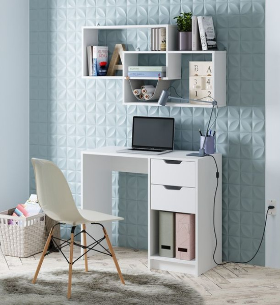 Компьютерный стол Эталон-М письменный стол с ящиками и полкой, 90.6х39 ...