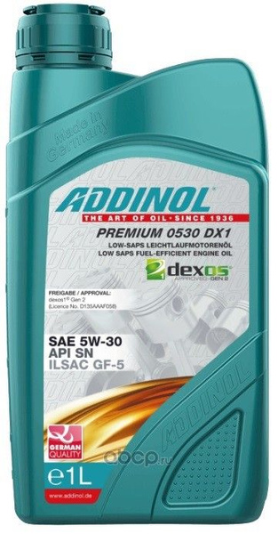 Масло моторное ADDINOL 5W-30 Синтетическое - купить в интернет-магазине ...