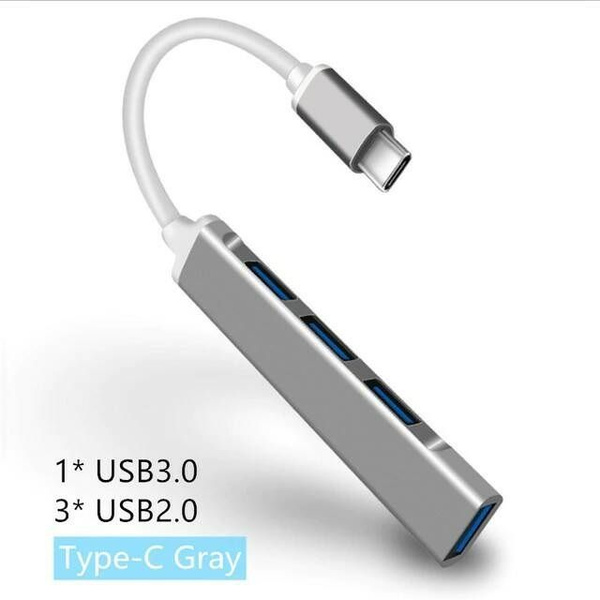Высокоскоростной разветвитель Usb 3 0 C 4 портами тип С Переходник Hub