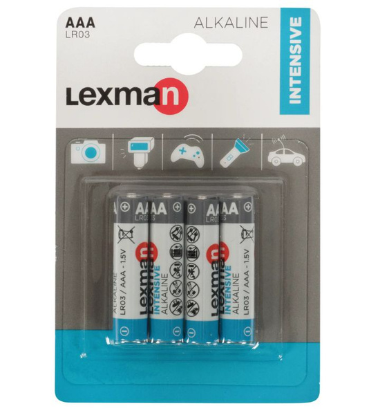 Lexman Батарейка AAA, Щелочной тип - купить с доставкой по выгодным ...