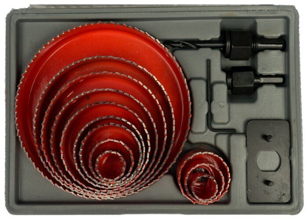 Набор кольцевых коронок по дереву 19-127мм Strong инструмент 12 шт, 15 ...