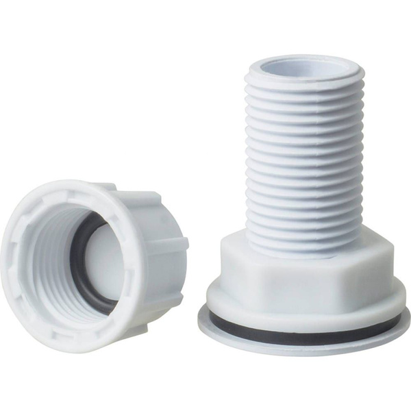 MasterProf Штуцер врезка в бак емкость с прокладкой 1/2 пластик, MP-У ИС.130975, 15637120 ...