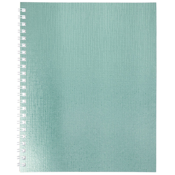 Тетрадь Hatber 96л А5 клетка на гребне обложка из бумвинил METALLIC МЯТА - купить с доставкой по ...