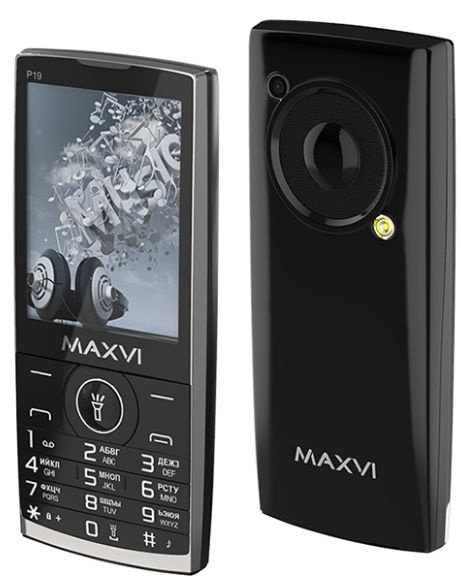 Мобильный телефон Maxvi P19, черный - купить по выгодной цене в интернет-магазине OZON (808478013)
