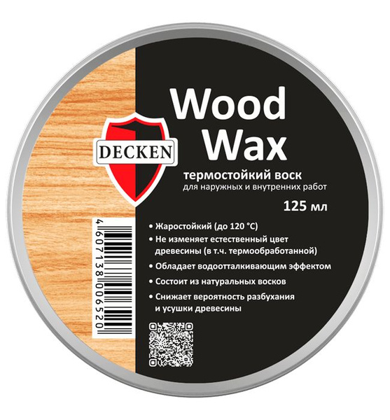Масло-воск для бани и сауны DECKEN Декен Wood Wax, жаростойкий, 125 мл. купить на OZON по низкой ...