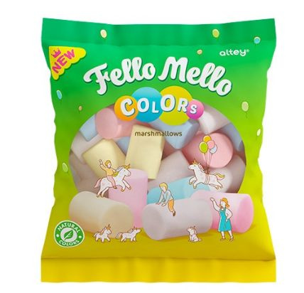 Жевательный зефир "Marshmallows" "FELLO MELLO" COLORS 85гр.*5шт купить ...