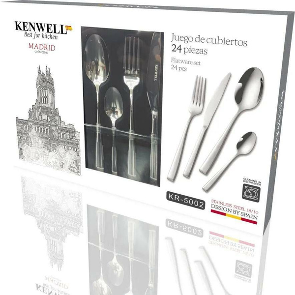 KENWELL Набор столовых приборов, 24 предм. - купить с доставкой по ...