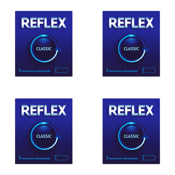 Reflex Презервативы Classic, в смазке, 3 шт в уп, 4 уп - купить с ...