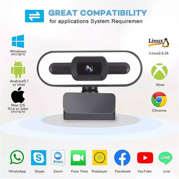 Веб камера 4К 3840х2160/30fps, 1920x1080/60fps 8 MP Type-C, USB для ...