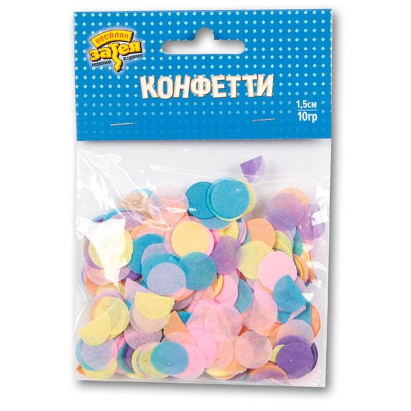 Конфетти Весёлая затея, Круглые, Бумага, 1.5 см купить c доставкой на ...