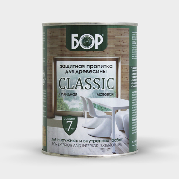 Защитная пропитка для дерева БОР Classic матовая / Ольха 0,7кг - купить ...
