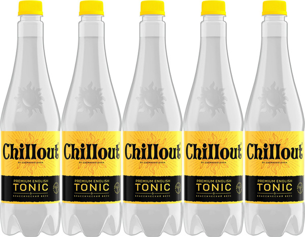 Газированный напиток Chillоut Premium English Tonic 0,9 л, комплект: 5 ...