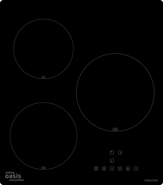 Панель варочная OASIS P-3IBS (4640130933258) электрическая индукция ...