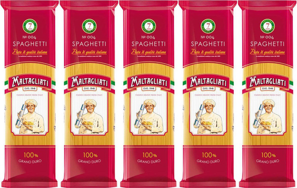 Макаронные изделия Maltagliati Спагетти No 004, комплект: 5 упаковок по ...