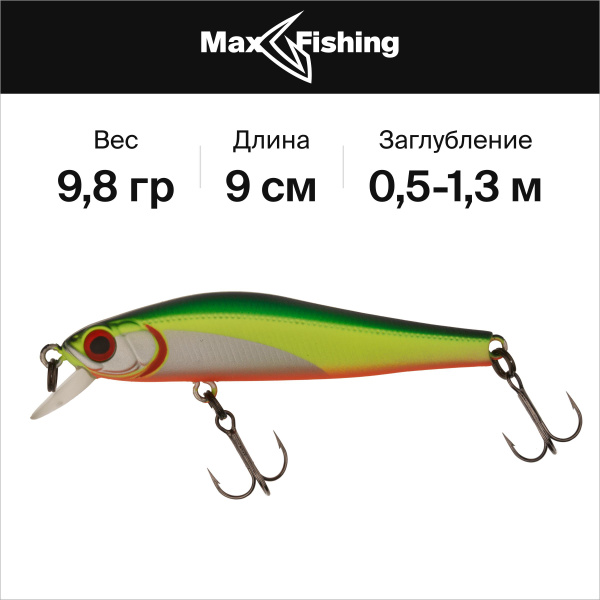 Воблер Минноу (Minnow) ZipBaits Rigge_90 мм, 9.8 гр, до 0.5-1.3 м, SP ...