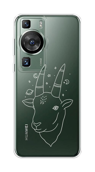 Силиконовый чехол на Huawei P60/P60 Pro / Хуавей P60/P60 Про Козерог ...