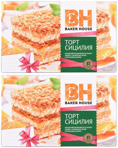 Baker House Торт Сицилия, 350 г, 2 уп - купить с доставкой по выгодным ...