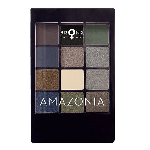 BRONX COLORS Палетка теней для век Amazonia, 12 оттенков, 12 г - купить ...