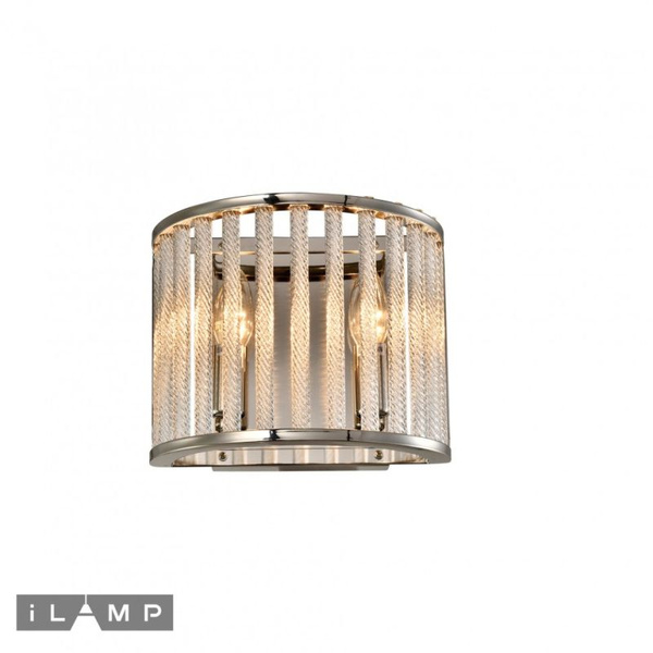Настенный светильник ILAMP iLamp Qeens W9501-2 Nickel, E14 купить по ...