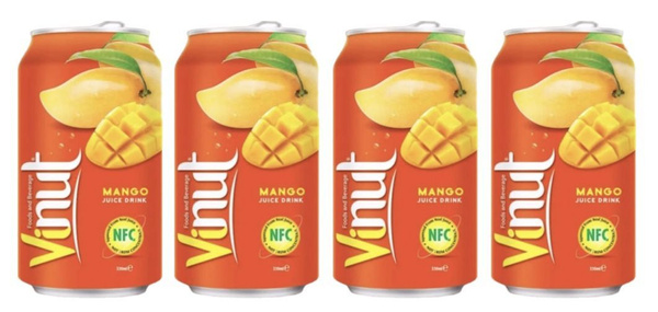 Напиток сокосодержащий Vinut Mango (Вьетнам) 330 мл х 4 шт - купить с ...