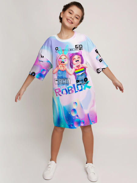 KD13-0063-1 Платье для девочки PURPLE/LIGHT BLUE_146 Ролики, Самокат ...
