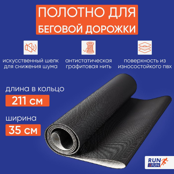 Беговое полотно для беговой дорожки, размер 211см х 35см / структура ...