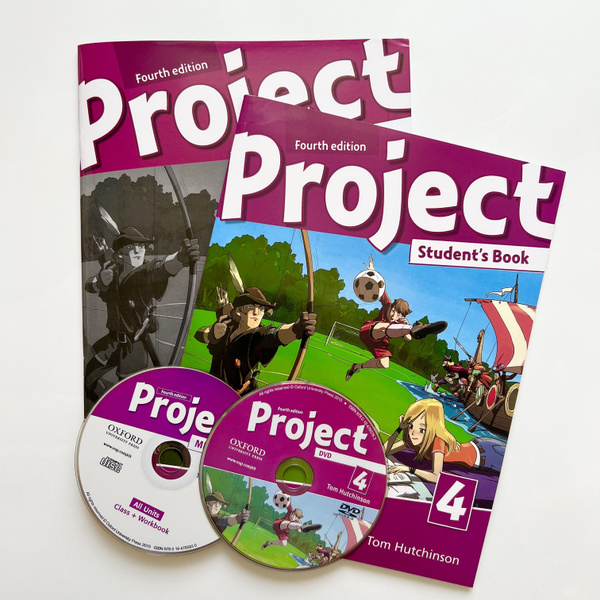 Project 4 fourth edition (четвертое издание) комплект учебник+тетрадь+CD | Hutchinson Tom ...