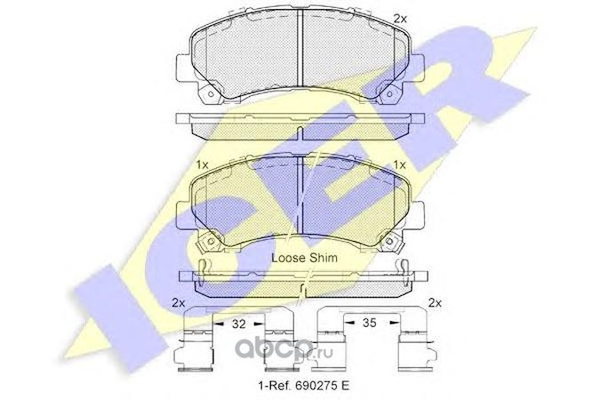 Колодки тормозные ICER 182082;182082 Передние - купить по низким ценам ...