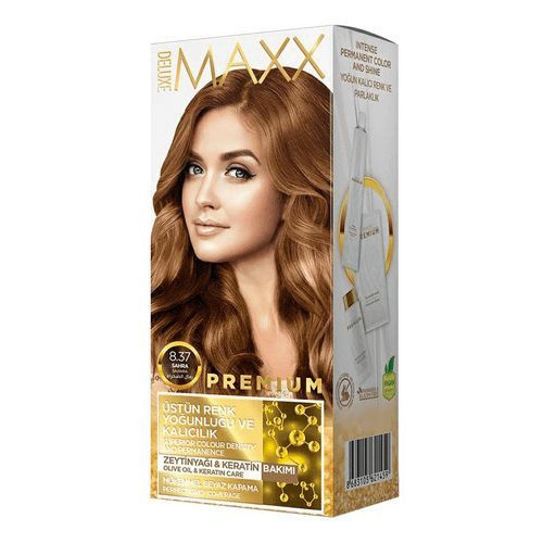 MAXX DELUXE PREMIUM Набор для окрашивания волос HAIR DYE KIT 8.37 ...