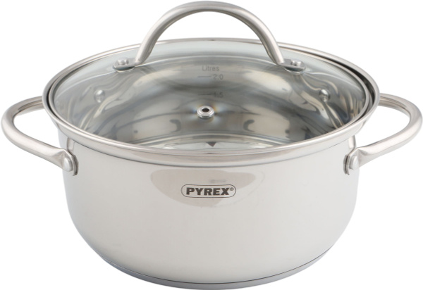 Кастрюля Pyrex, Стекло, Нержавеющая сталь, 2,8 л - купить по выгодной ...